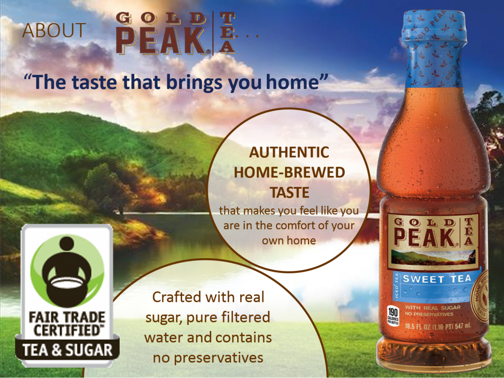 Drink Incentives Gold Peak Sweet Tea - Coca-Cola UNITED