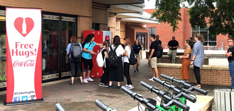 Hug for Happiness at Georgia Southern University - Coca-Cola UNITED