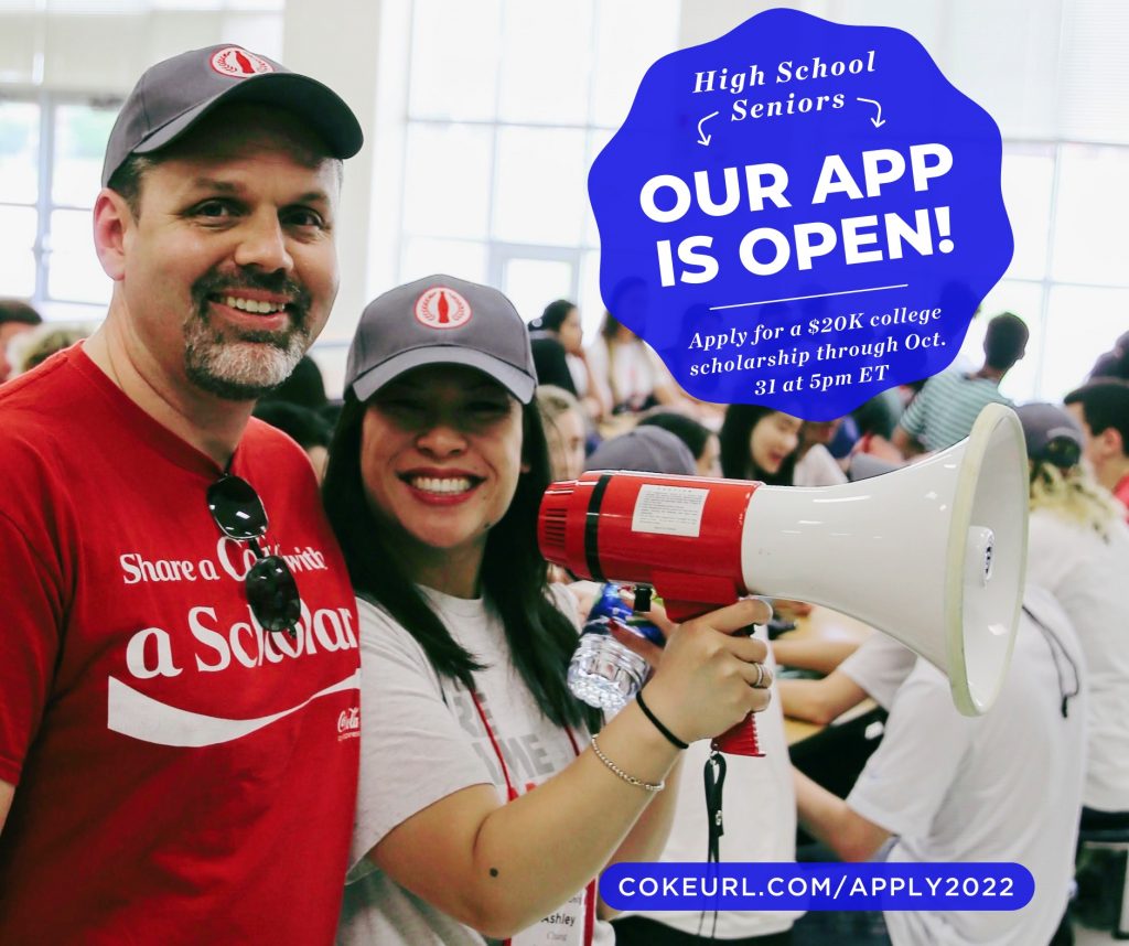 Coca-Cola Scholars Applications Are Open Through Oct. 31 - Coca-Cola UNITED