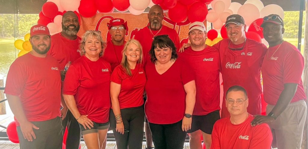 Mobile Coca-Cola Team Volunteers at Camp SMILE - Coca-Cola UNITED