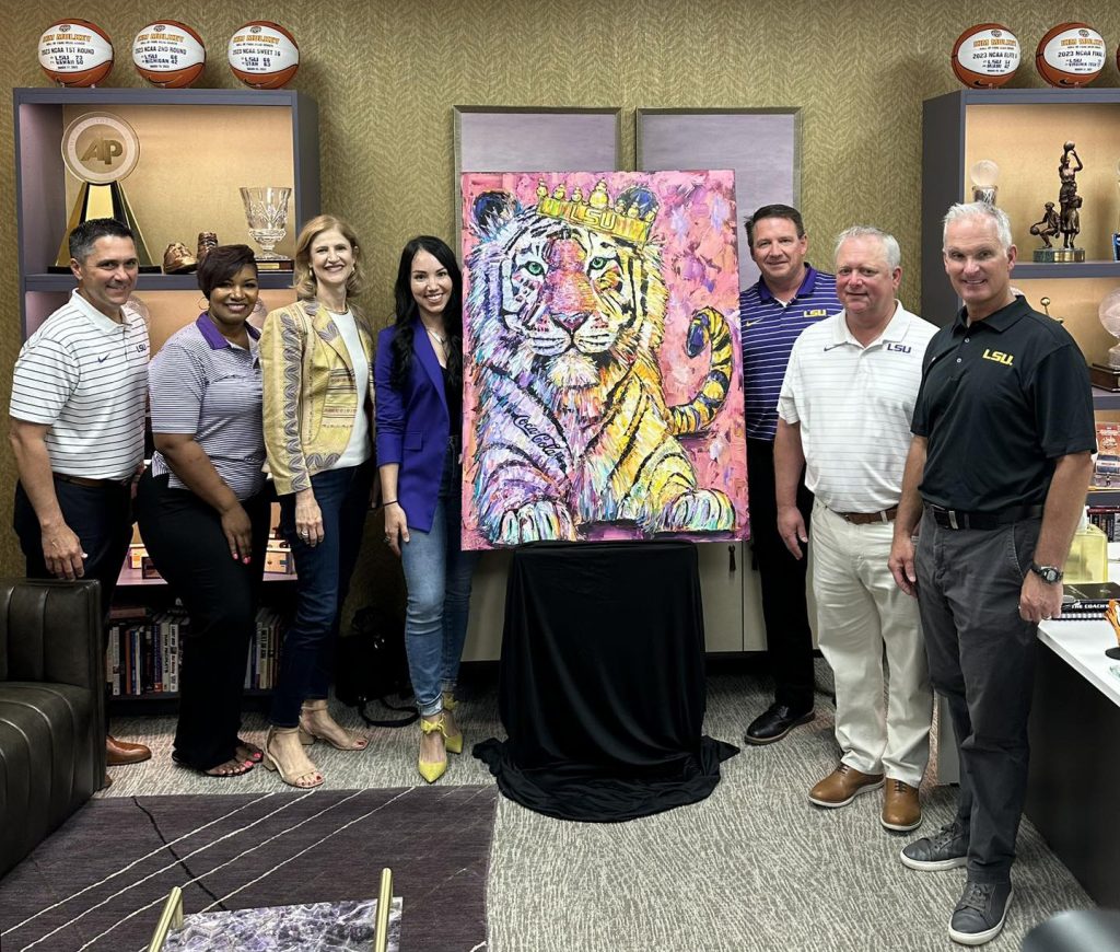 Artist Signing Free Prints of Coca-Cola Painting Celebrating LSU Women ...